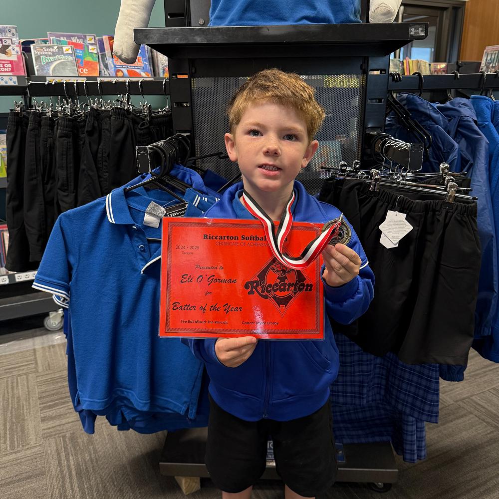 Congratulations Eli — Wigram Primary School Newsletter 10 April 2025