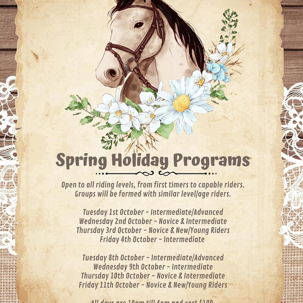 Spring Holiday Programs - Horse Riding