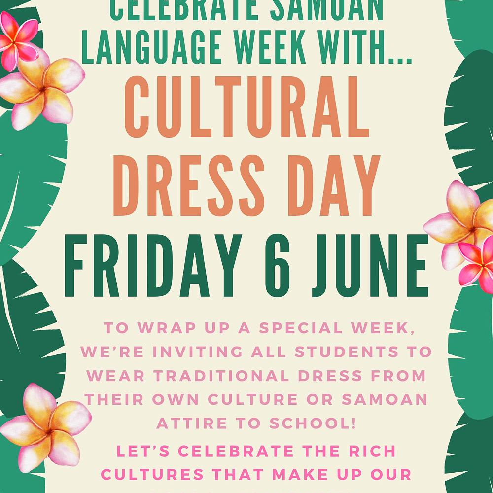 Cultural Dress Day - Friday 6 June — Week 5, Term 2, 2025