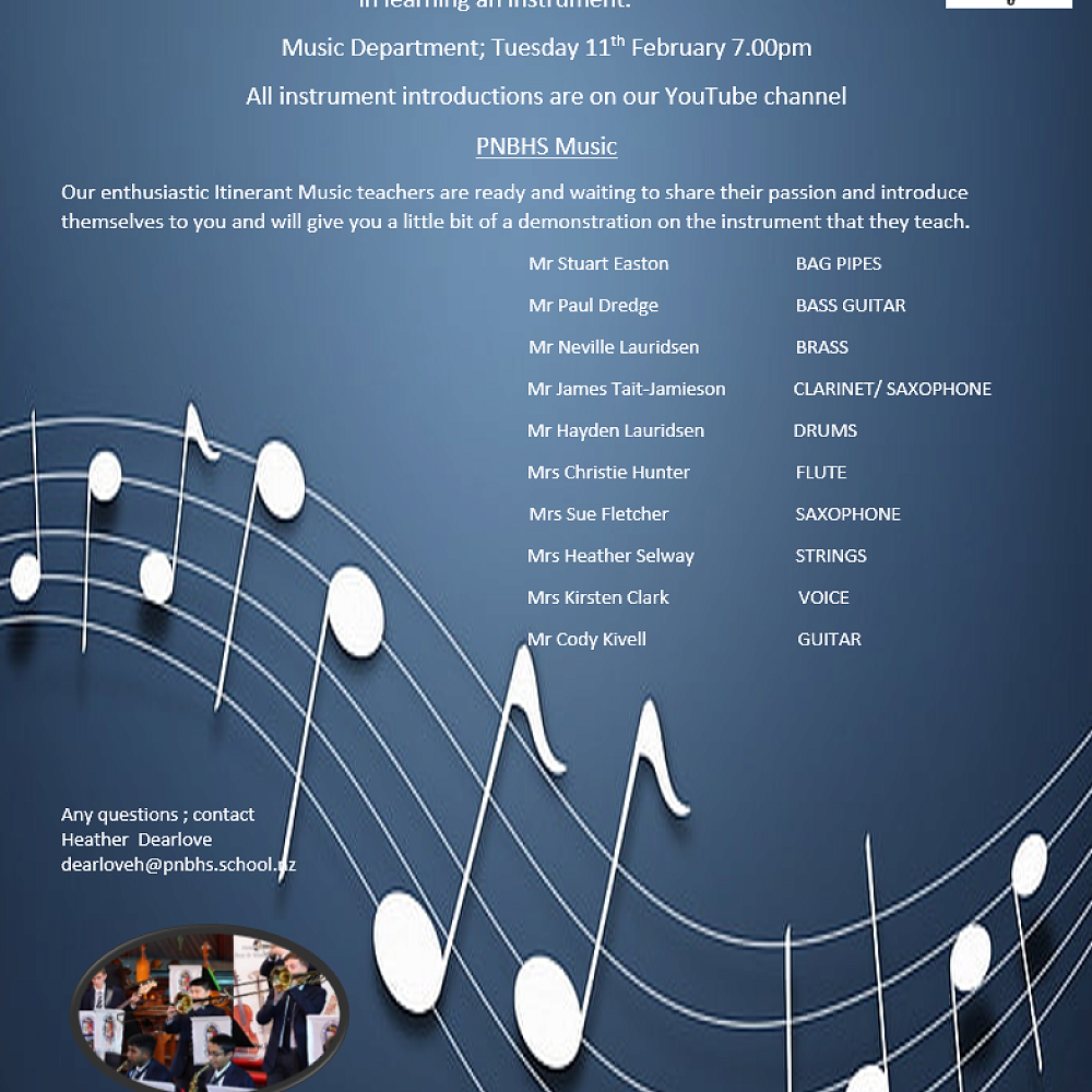 Music Information Evening 🎼 — Weekly Update: Term 1, Week 3