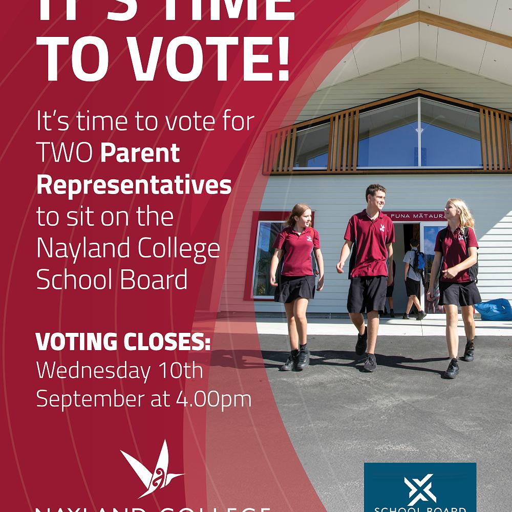 It's time to VOTE for Parent Board Representatives