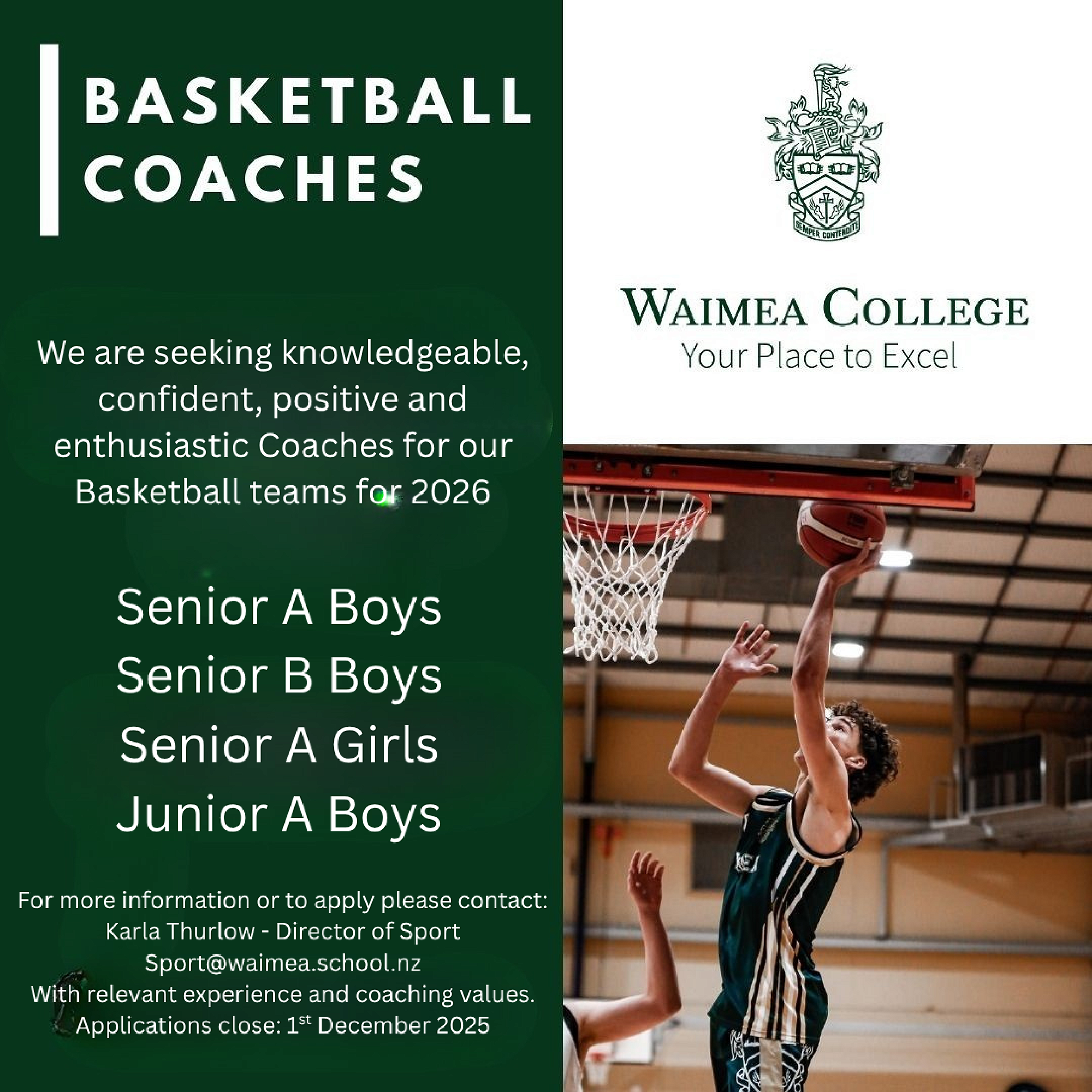 Calling All Basketball Enthusiasts – Coaches Wanted for 2026!