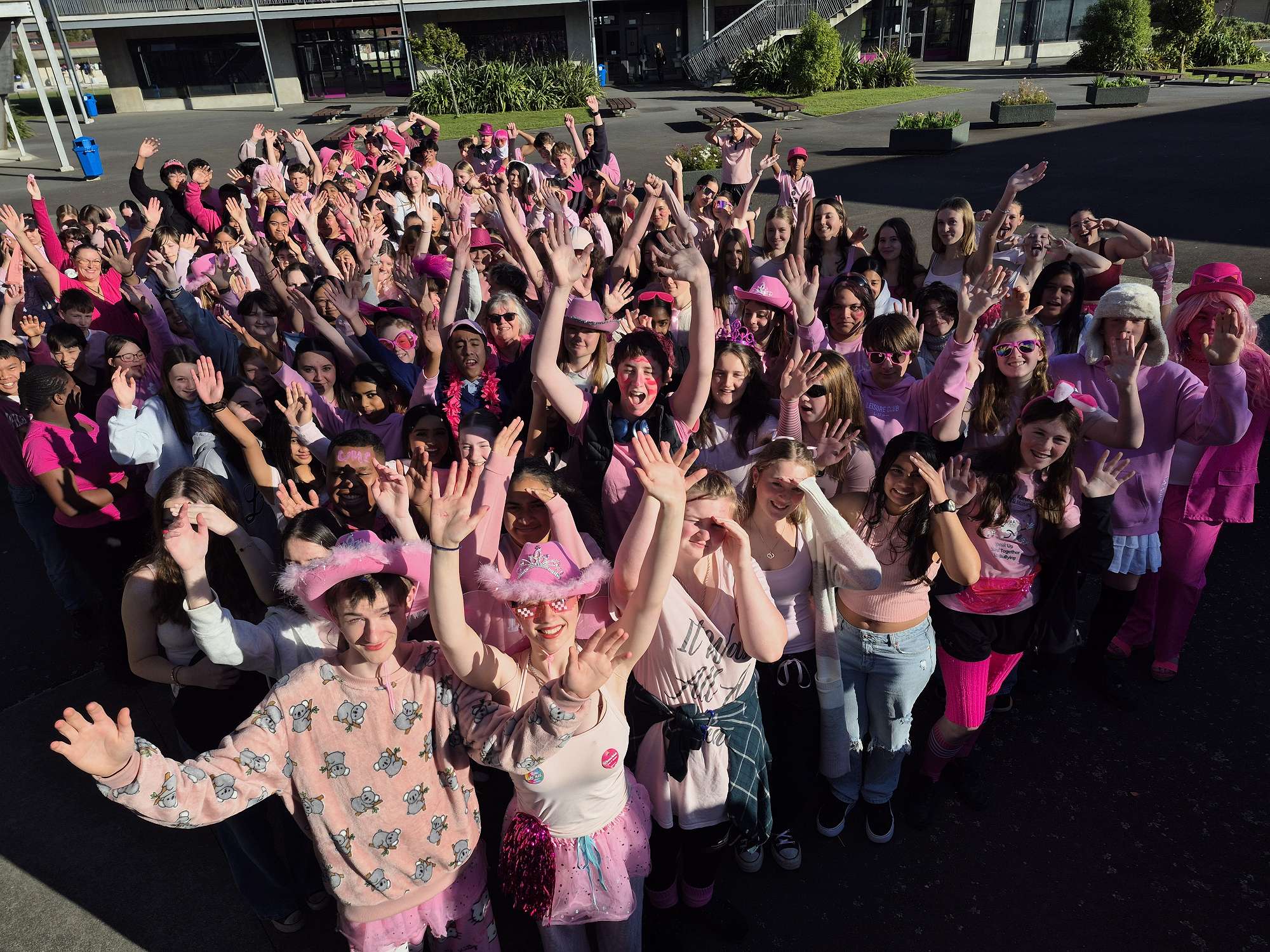 Sea of pink for the day... — UHC Pānui June 2025