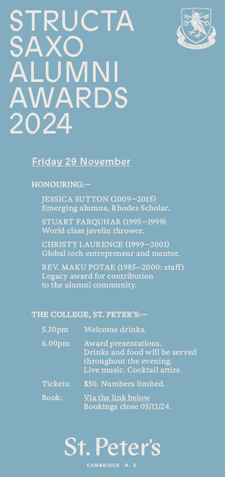 INVITATION: Book your tickets for this special event.