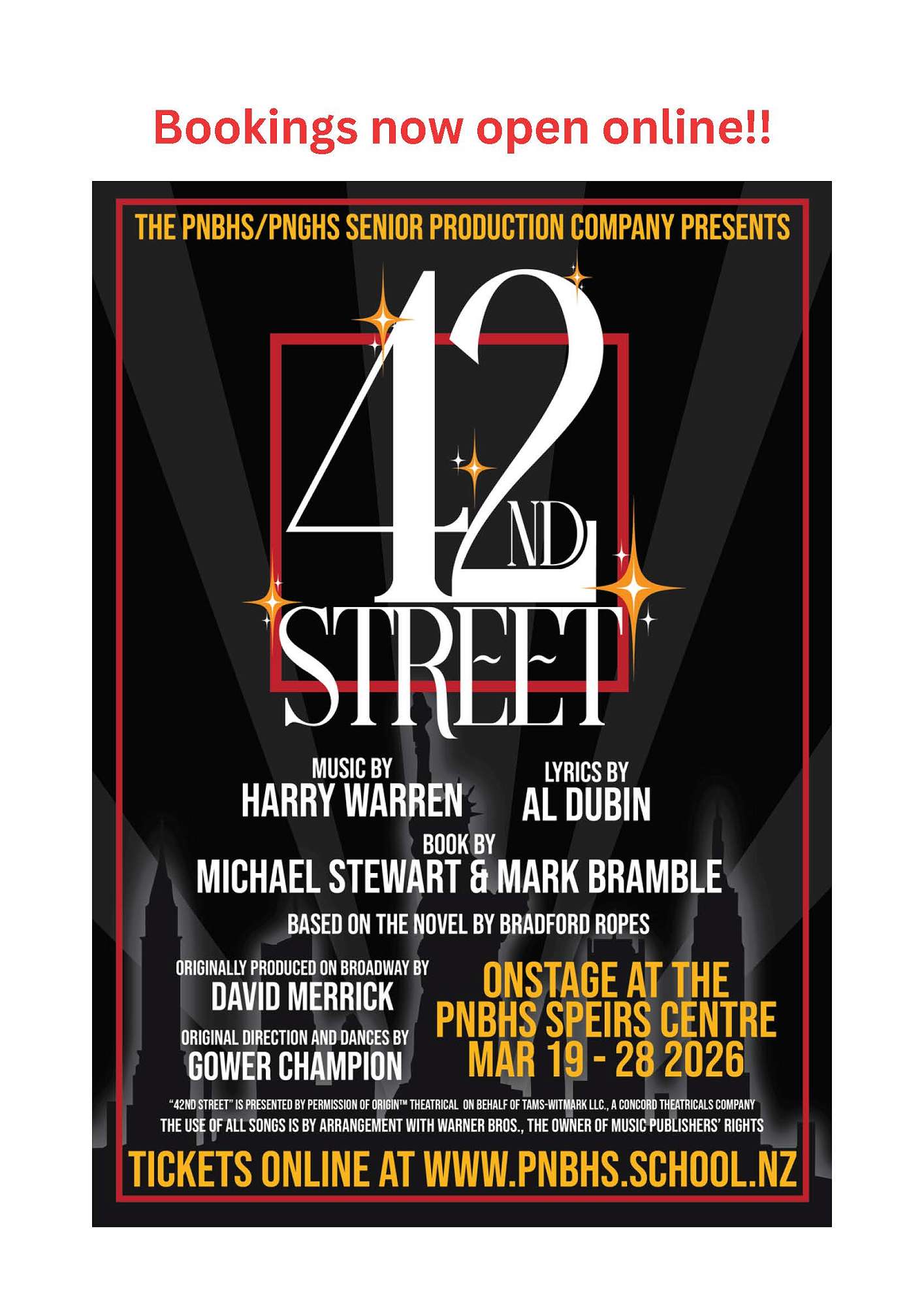 PNBHS/PNGHS Senior Production Company Presents 42nd Street 🎭️