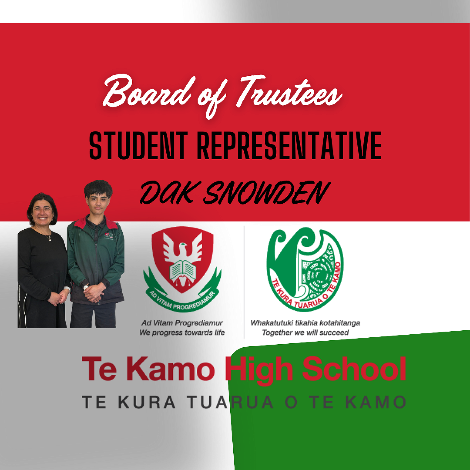 We're excited to announce and congratulate Te Kamo High School's new ...