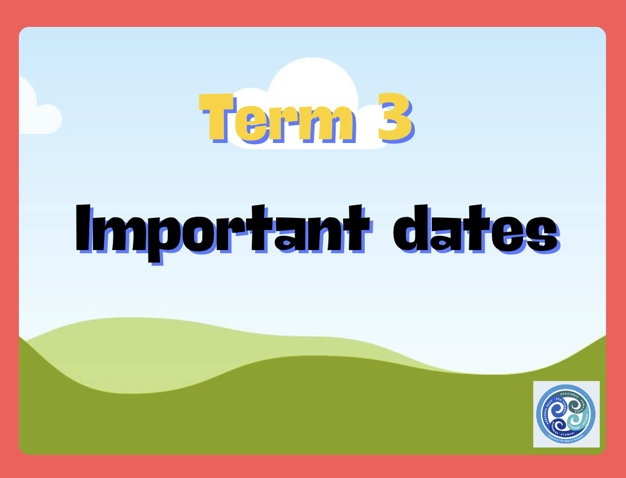 Key dates for the second half of the term — Newsletter 23rd August 2024