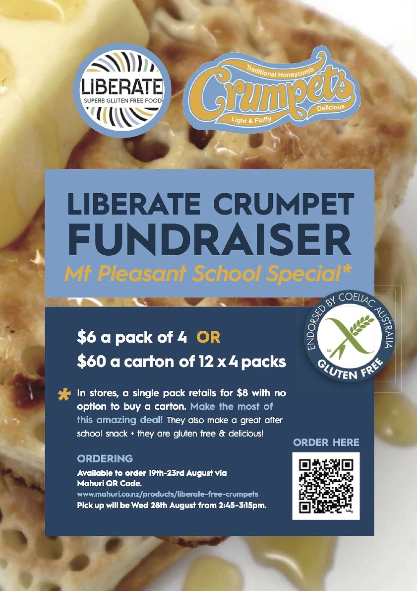 GLUTEN FREE CRUMPET FUNDRAISER