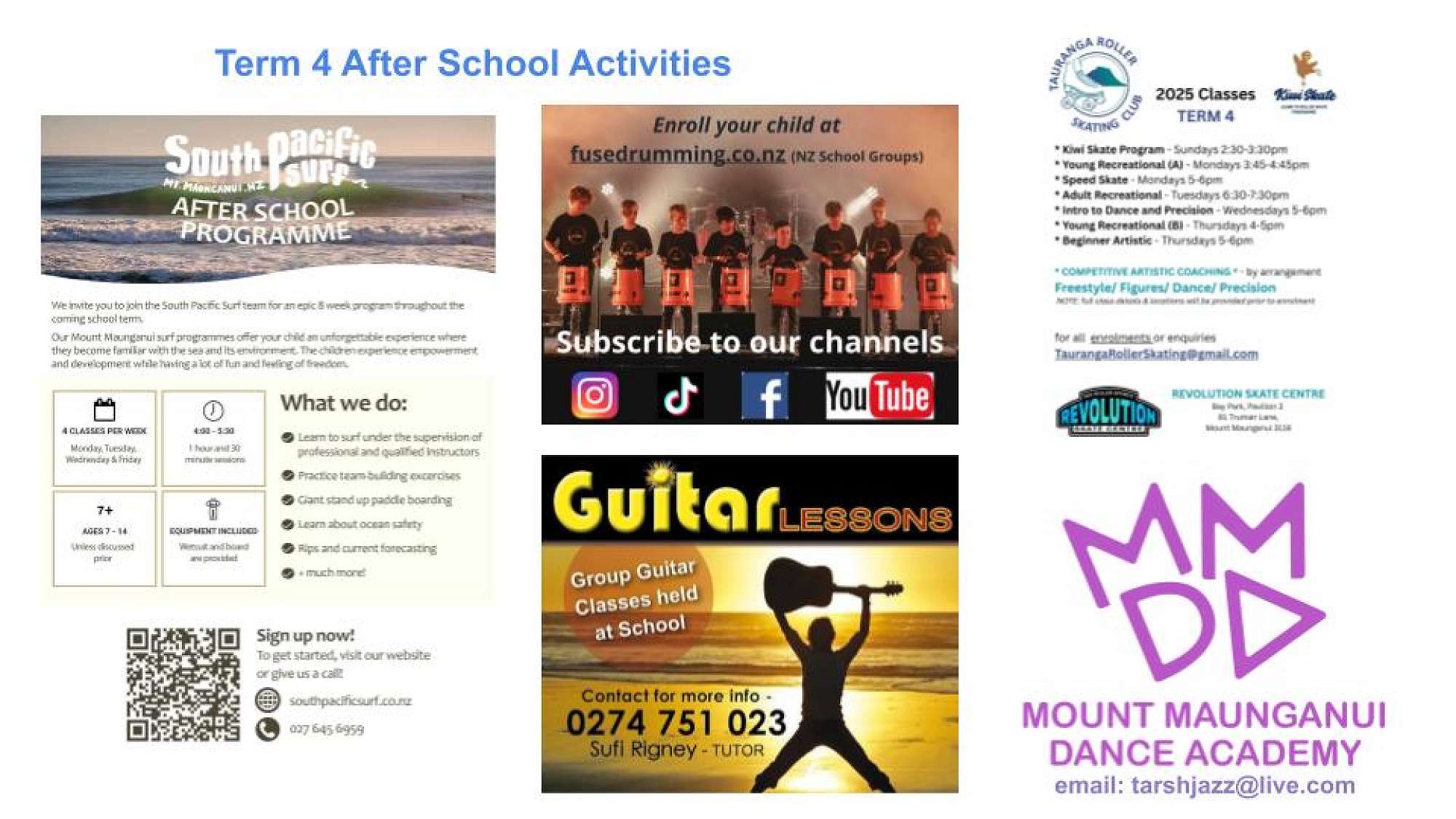 Term 4 2025 After School Activities On Offer