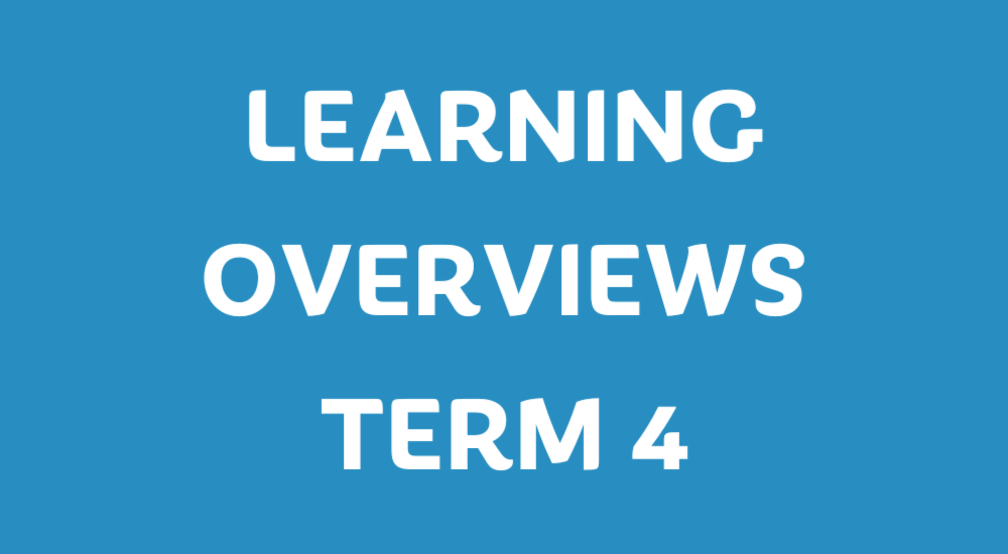 Term 4 Hapori Learning Overviews