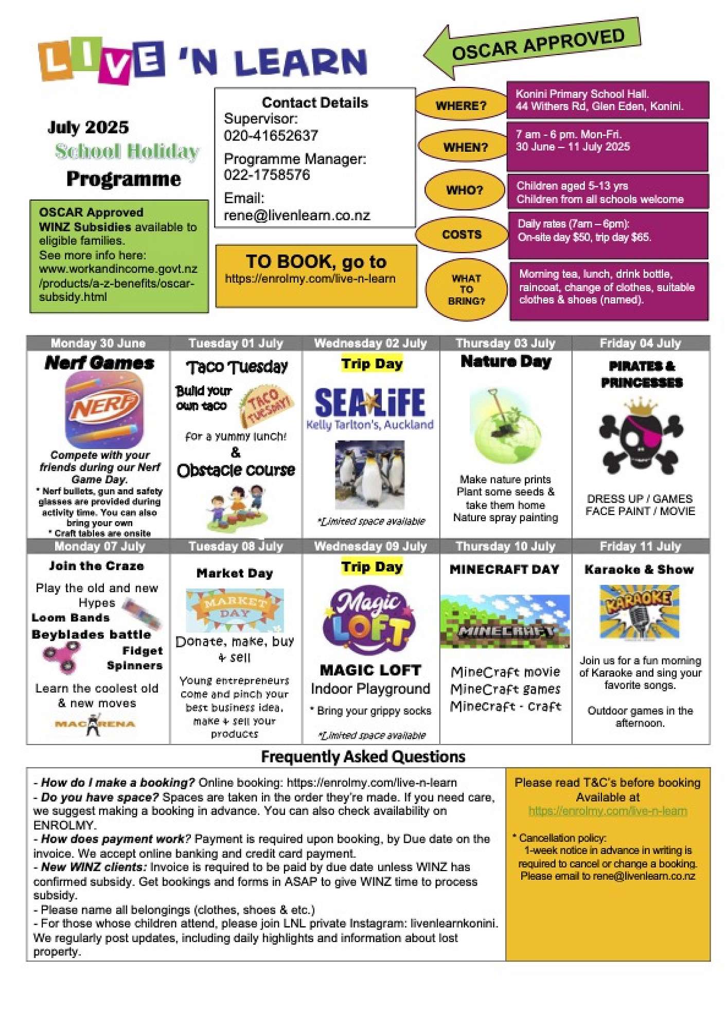 Live n Learn Holiday Programme