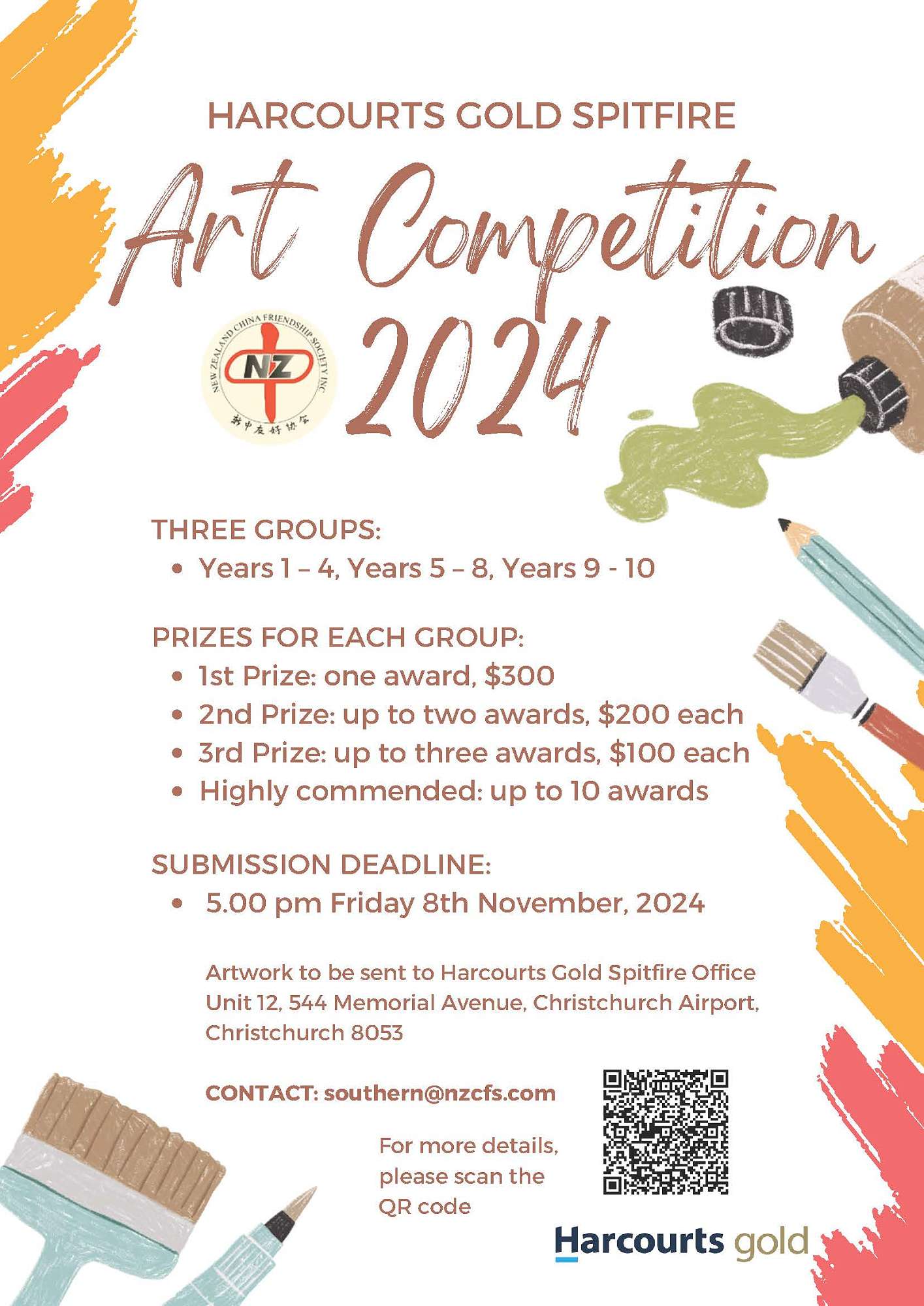 Harcourts Gold Spitfire Art Competition 2024