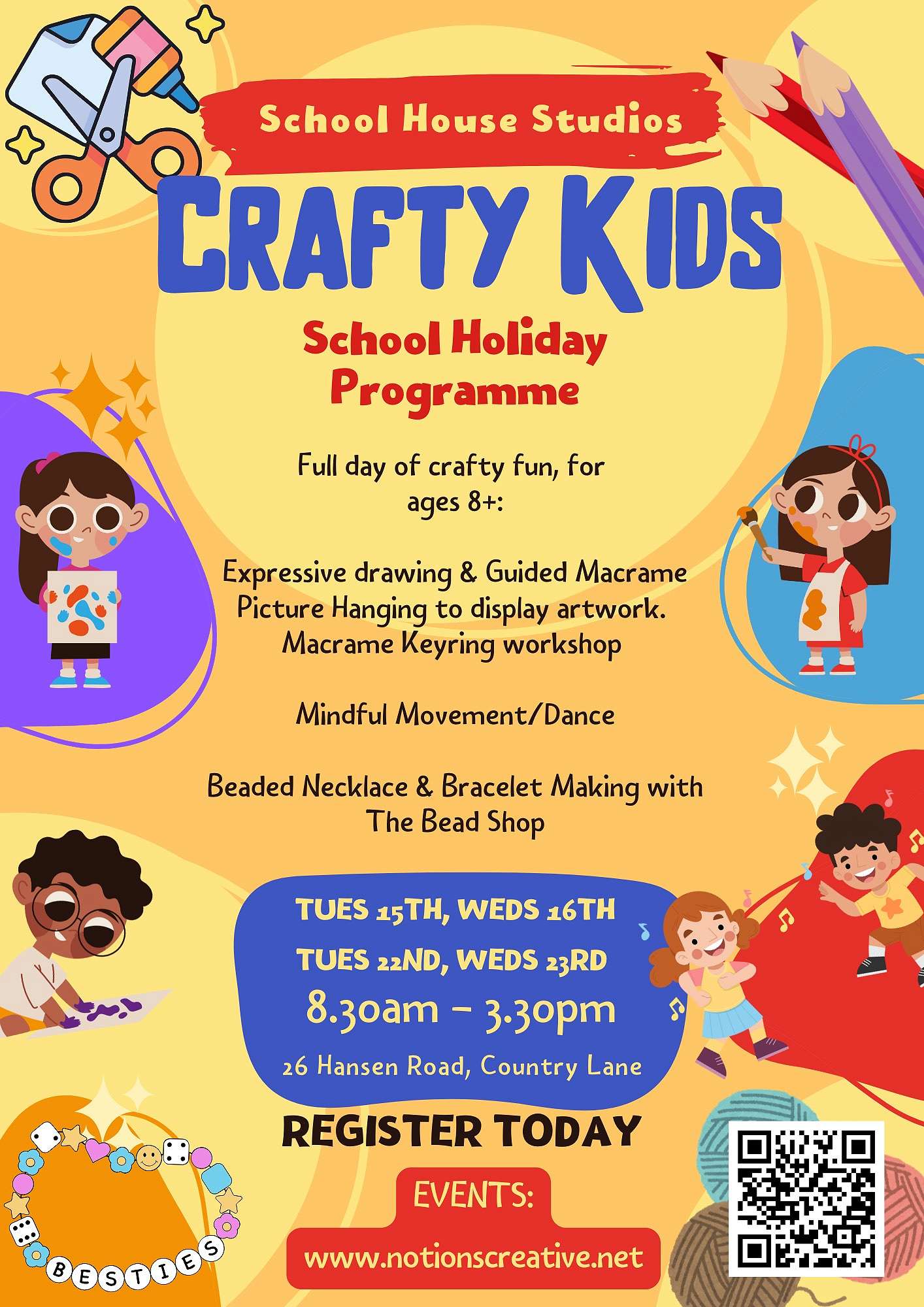 Crafty Kids School Holiday Programme