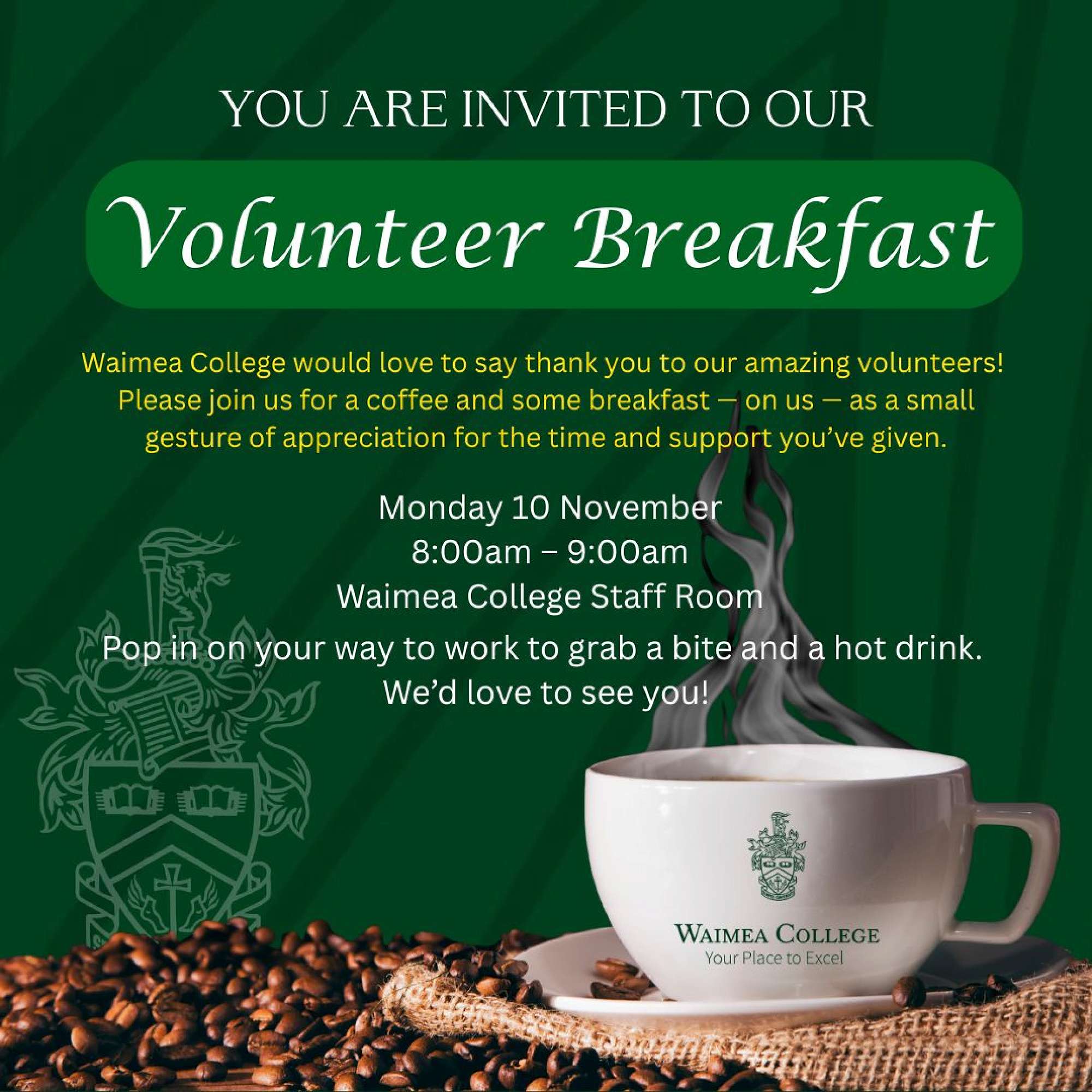 Volunteer Thank You Breakfast