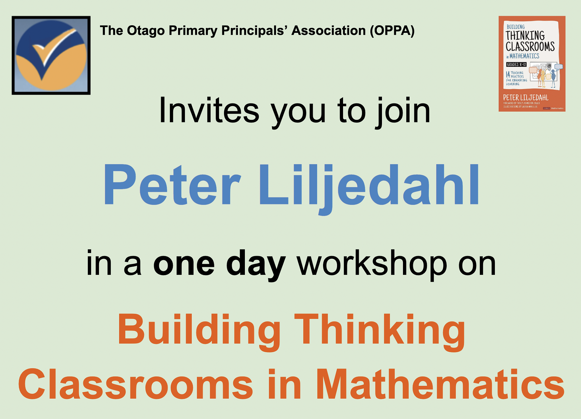 Peter Liljedahl register now!