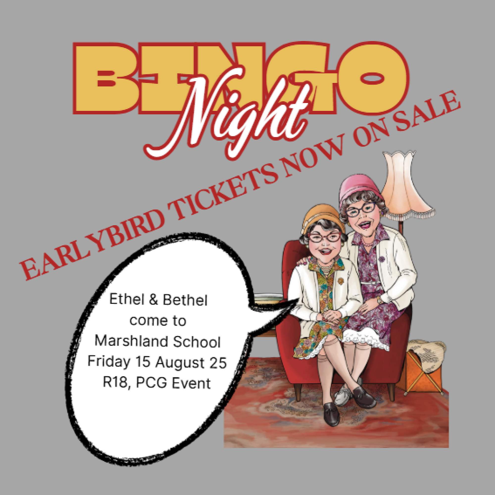 Ethel & Bethel Comedy Bingo! — Pānui - Newsletter: Term 3 Week 4, 2025