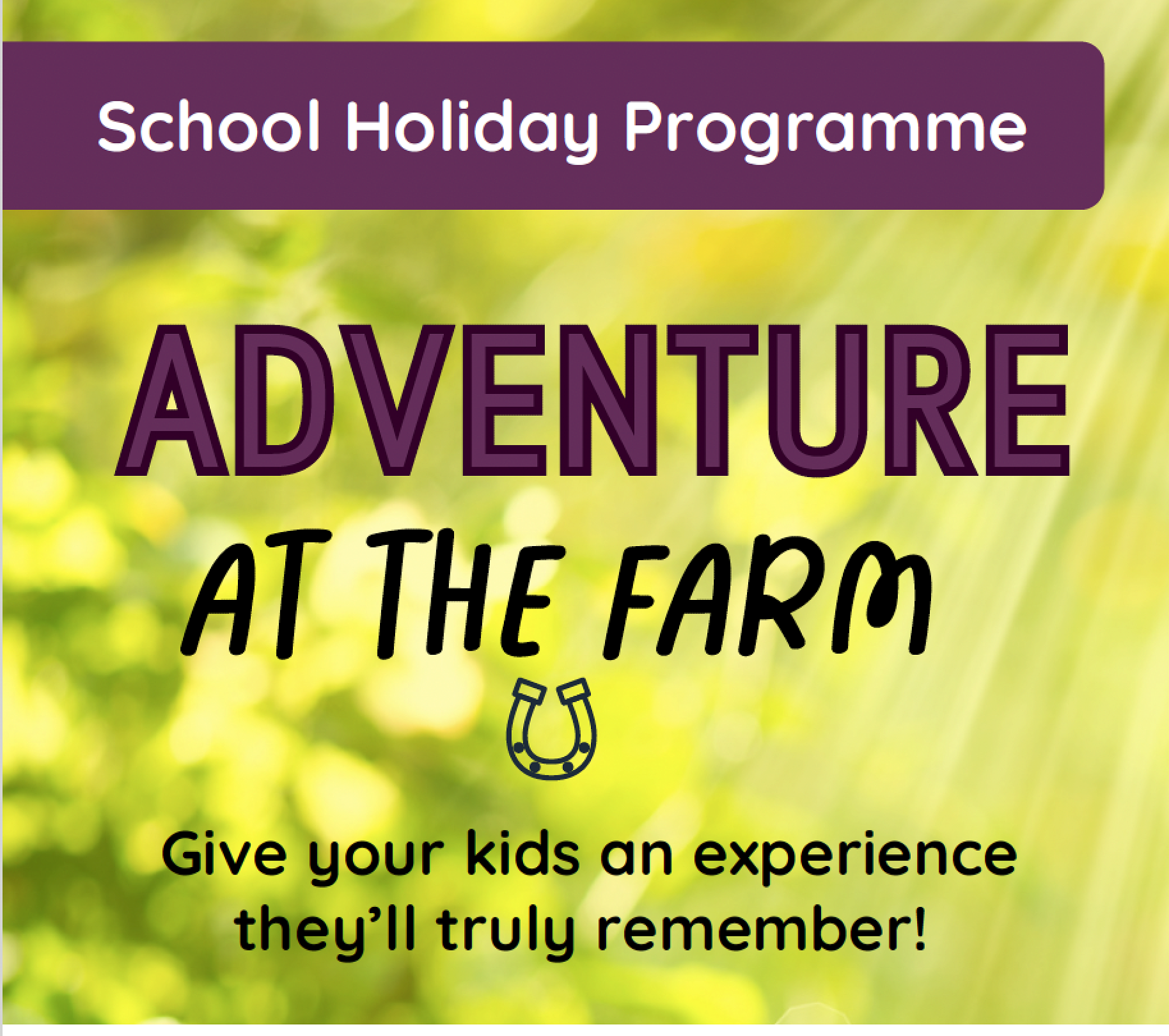 Hope Rising Farm 2026 Holiday Programme