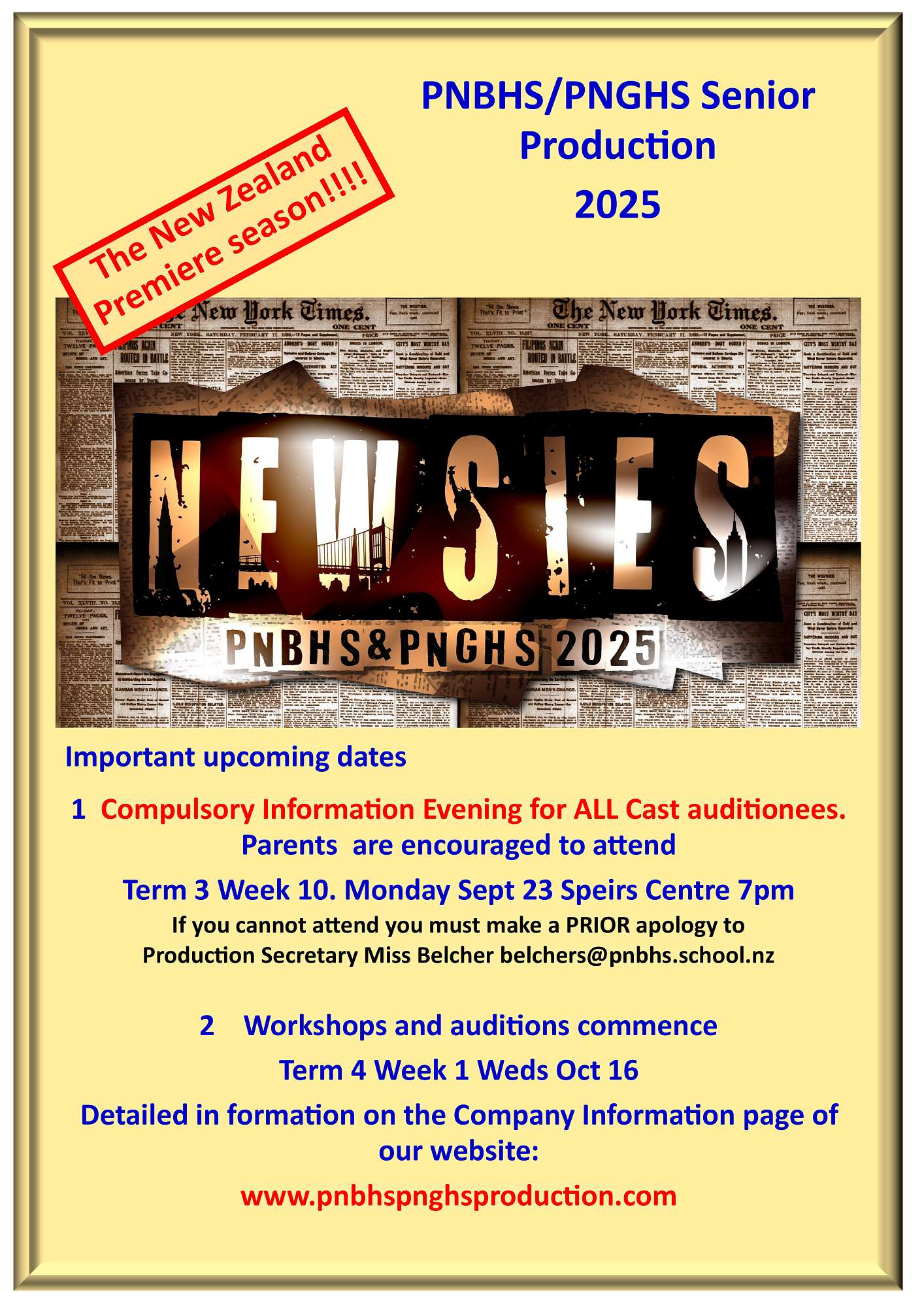 PNBHS/PNGHS Senior Production 2025