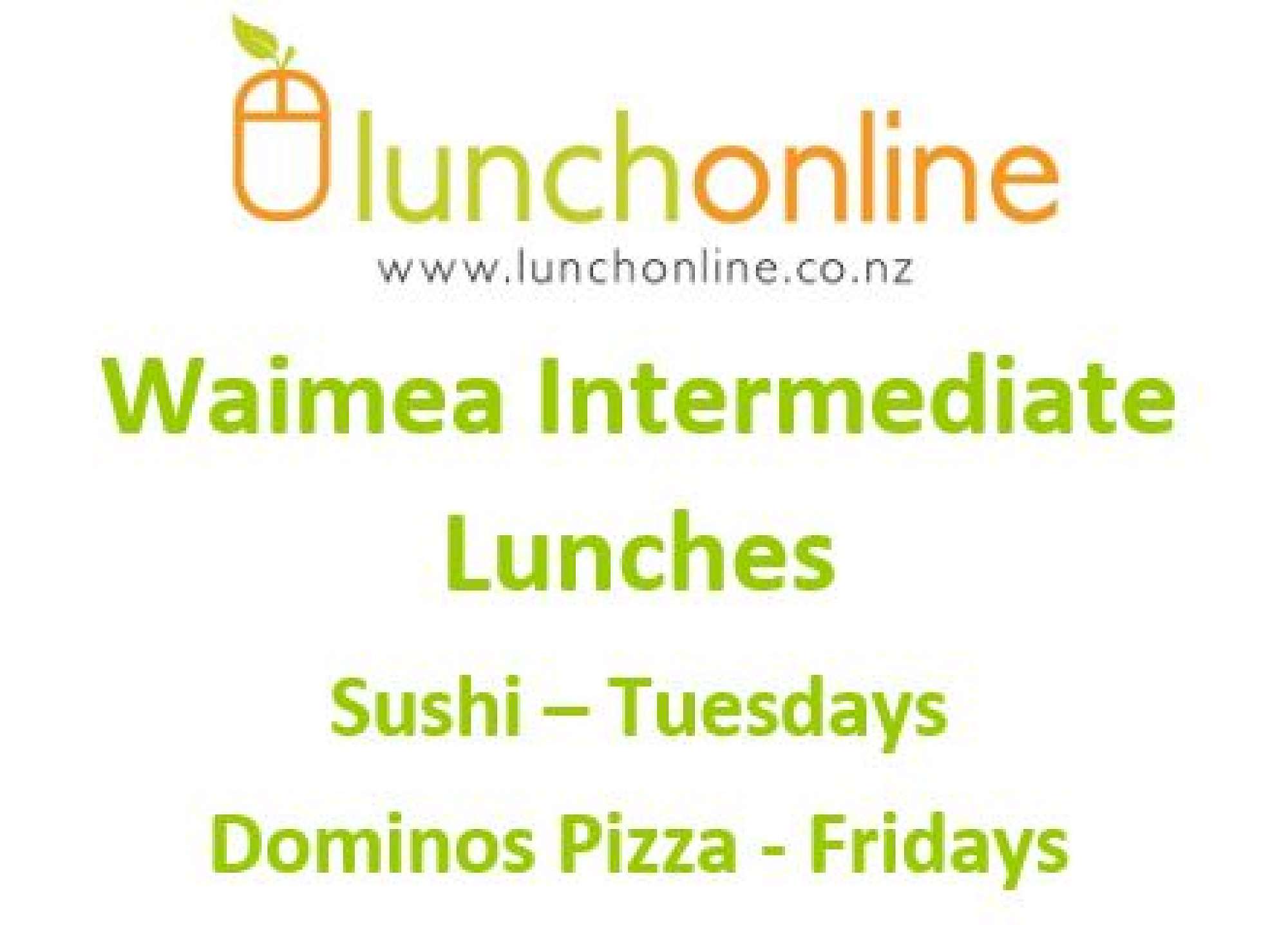 Sushi - Tuesdays & Dominos Pizza - Fridays — Newsletter: Thursday 12 ...