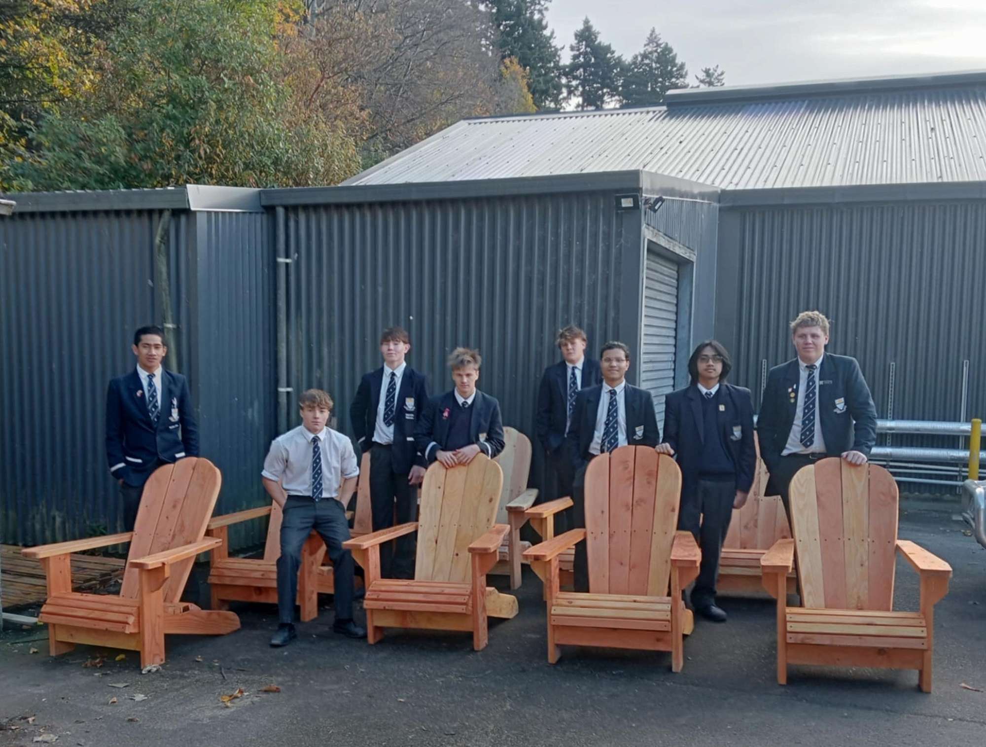 Year 12 Woodwork Students Ready for Summer