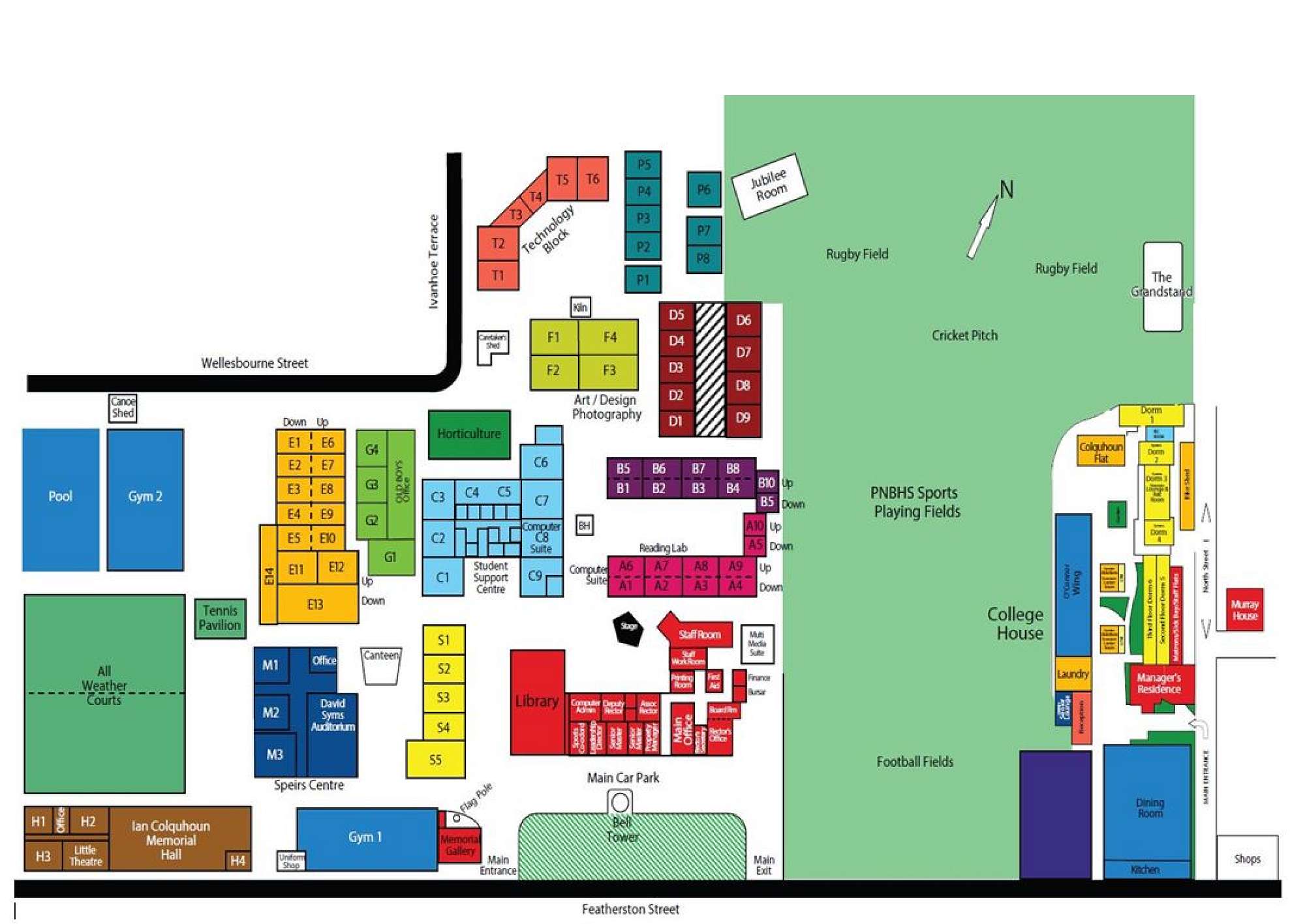 PNBHS School Map — Welcome to our Year 9 Students