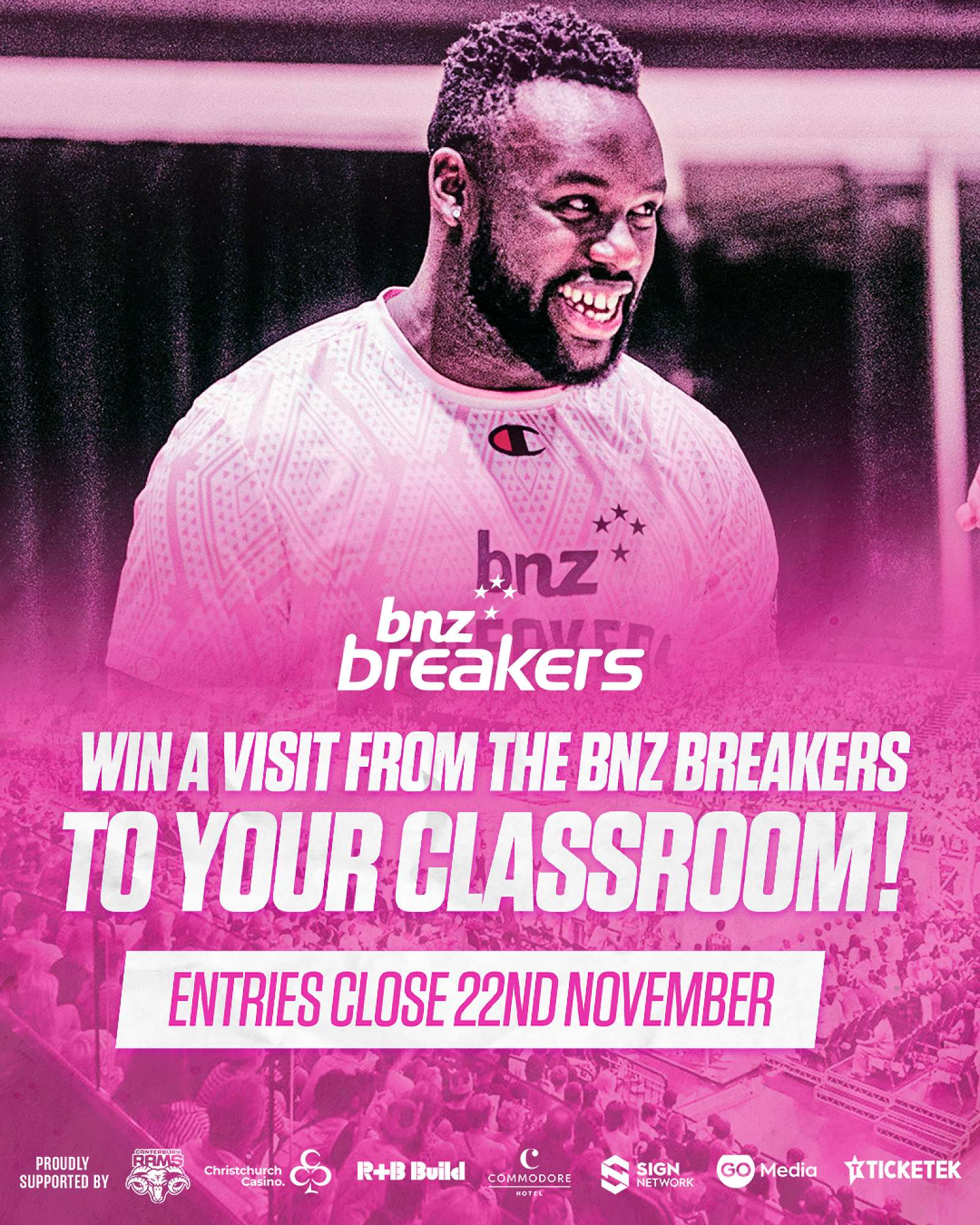 WIN THE BNZ BREAKERS TO YOUR SCHOOL + TICKETS TO THE BIG GAME!