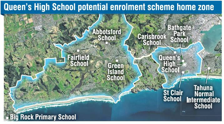 Queens High School - Enrolment Zone | Tahuna Normal Intermediate
