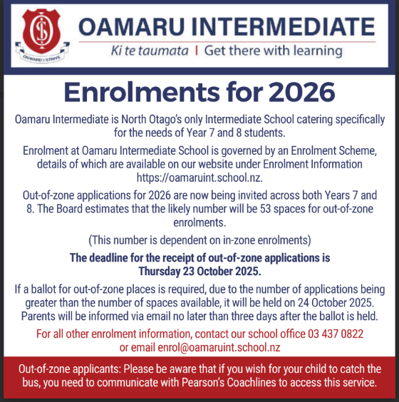 News | Oamaru Intermediate