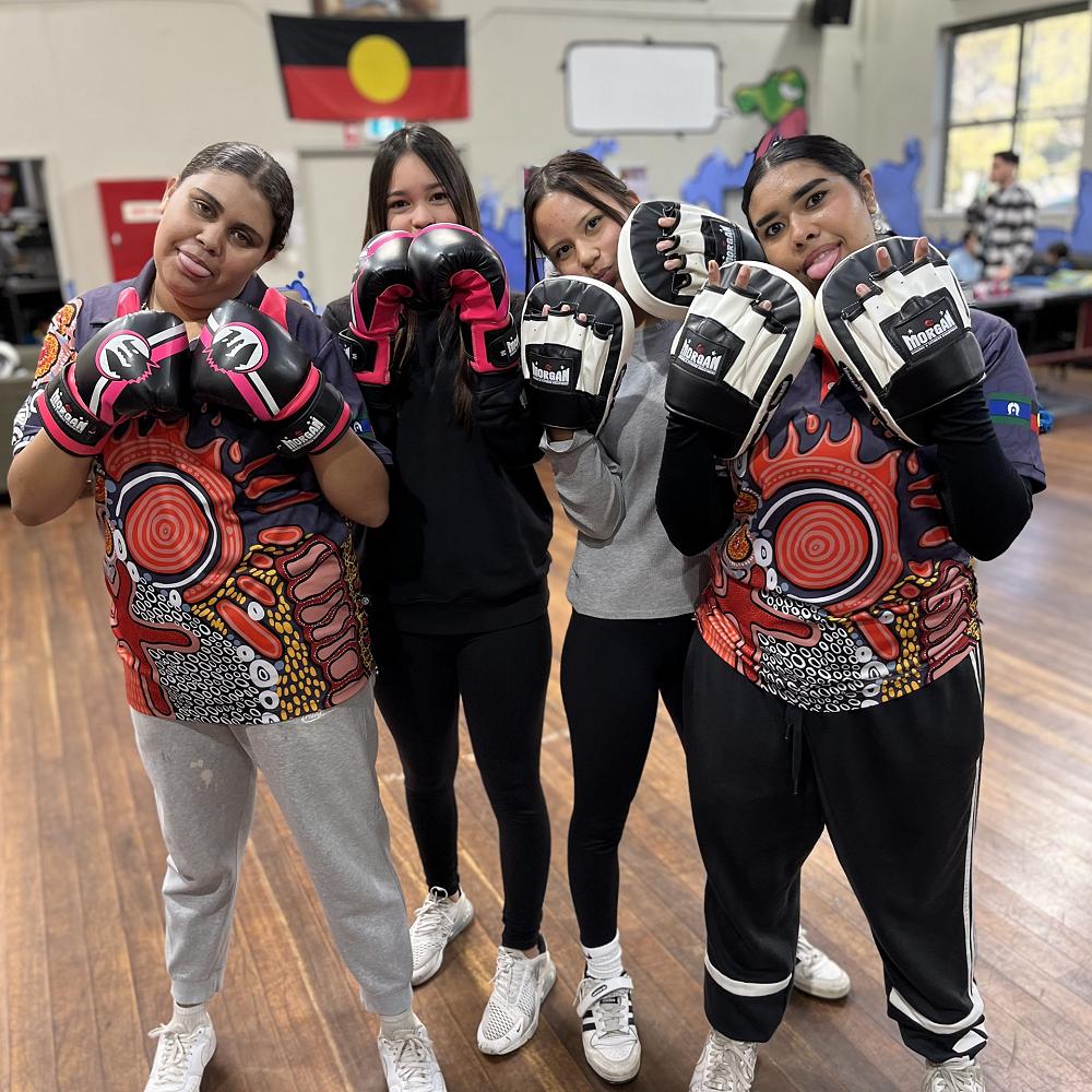 Koori Club Students Participate in a Boxing Session Led By a Super ...