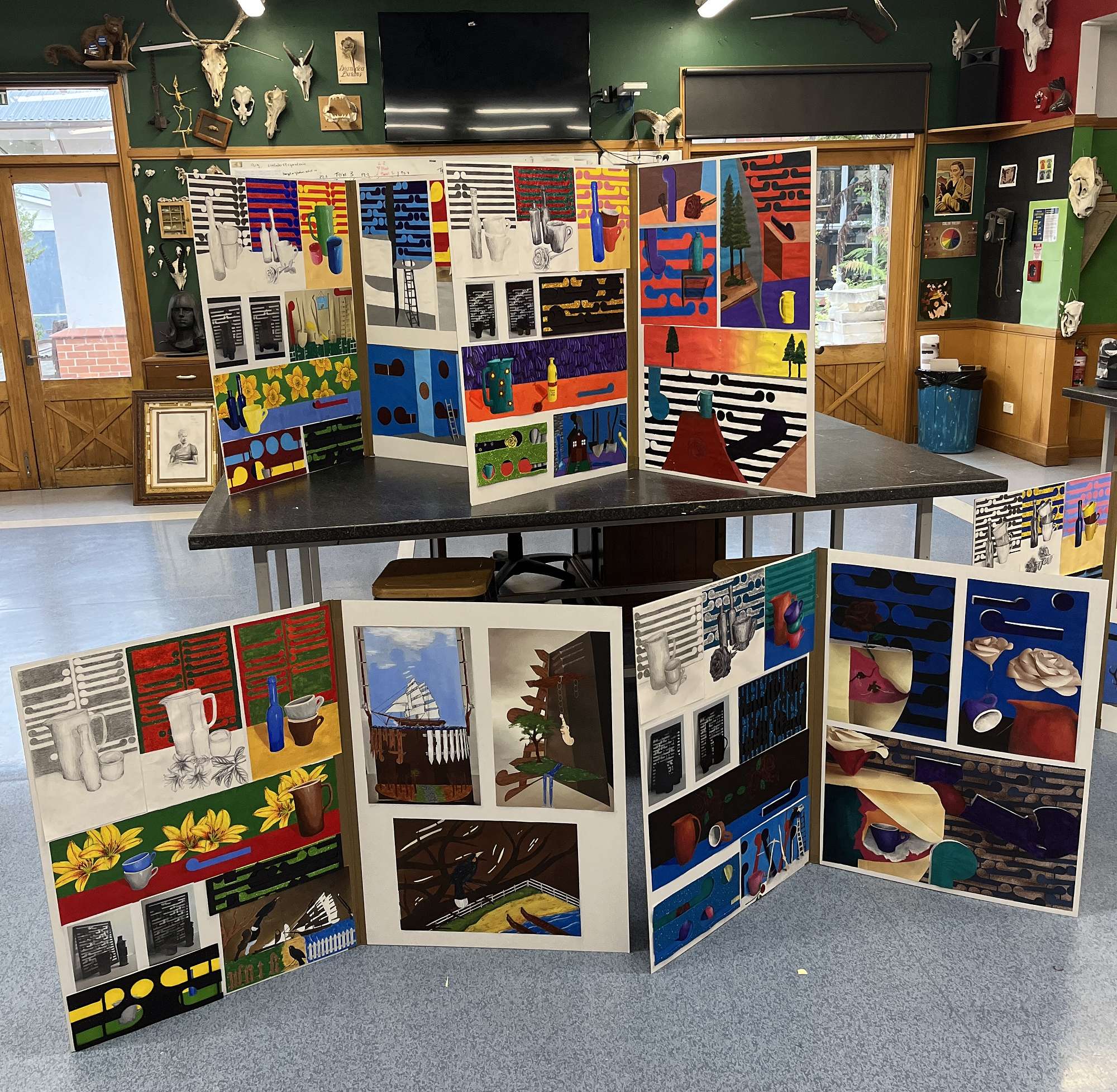 Level 1 Visual art folios completed and ready for assessment. | John ...