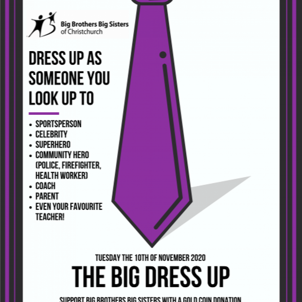The Big Dress Up - Tuesday 10th November. Gold coin donation.