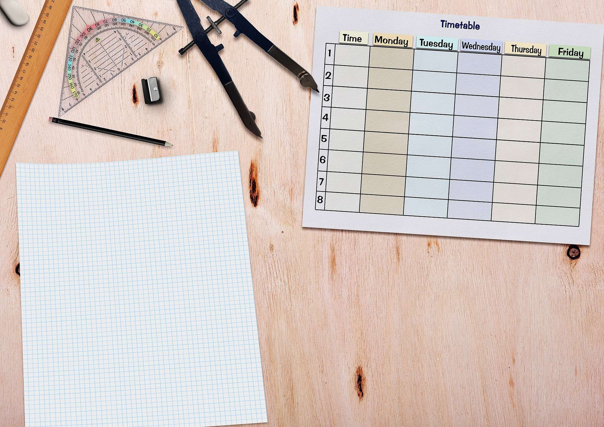 Timetable and option courses