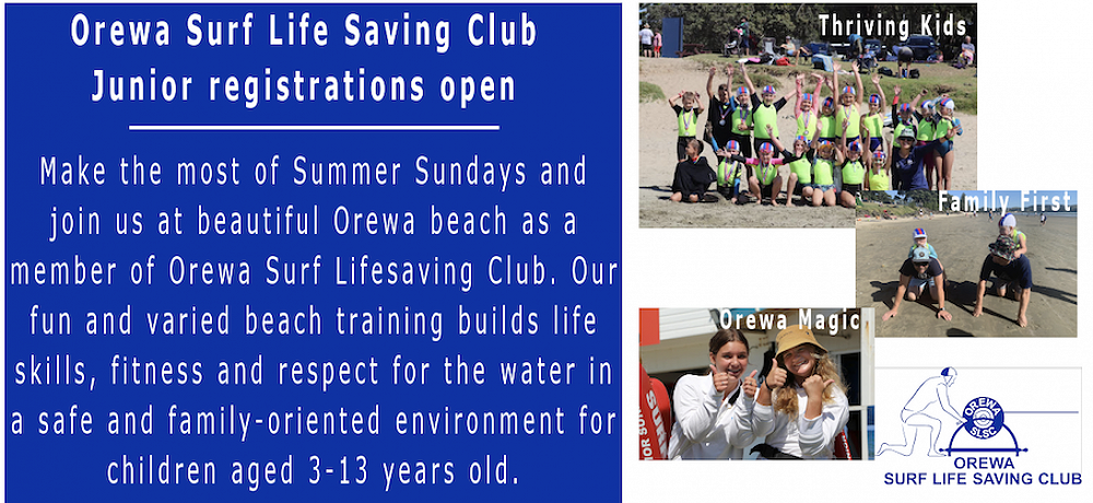 Registration for Orewa Surf Life Saving Club