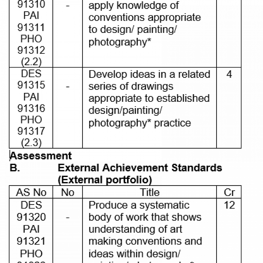 Visual Arts - Design, Painting, Photography: Level 2