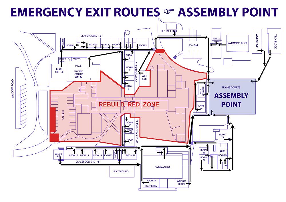 Updated Emergency Exit Routes and Assembly Point