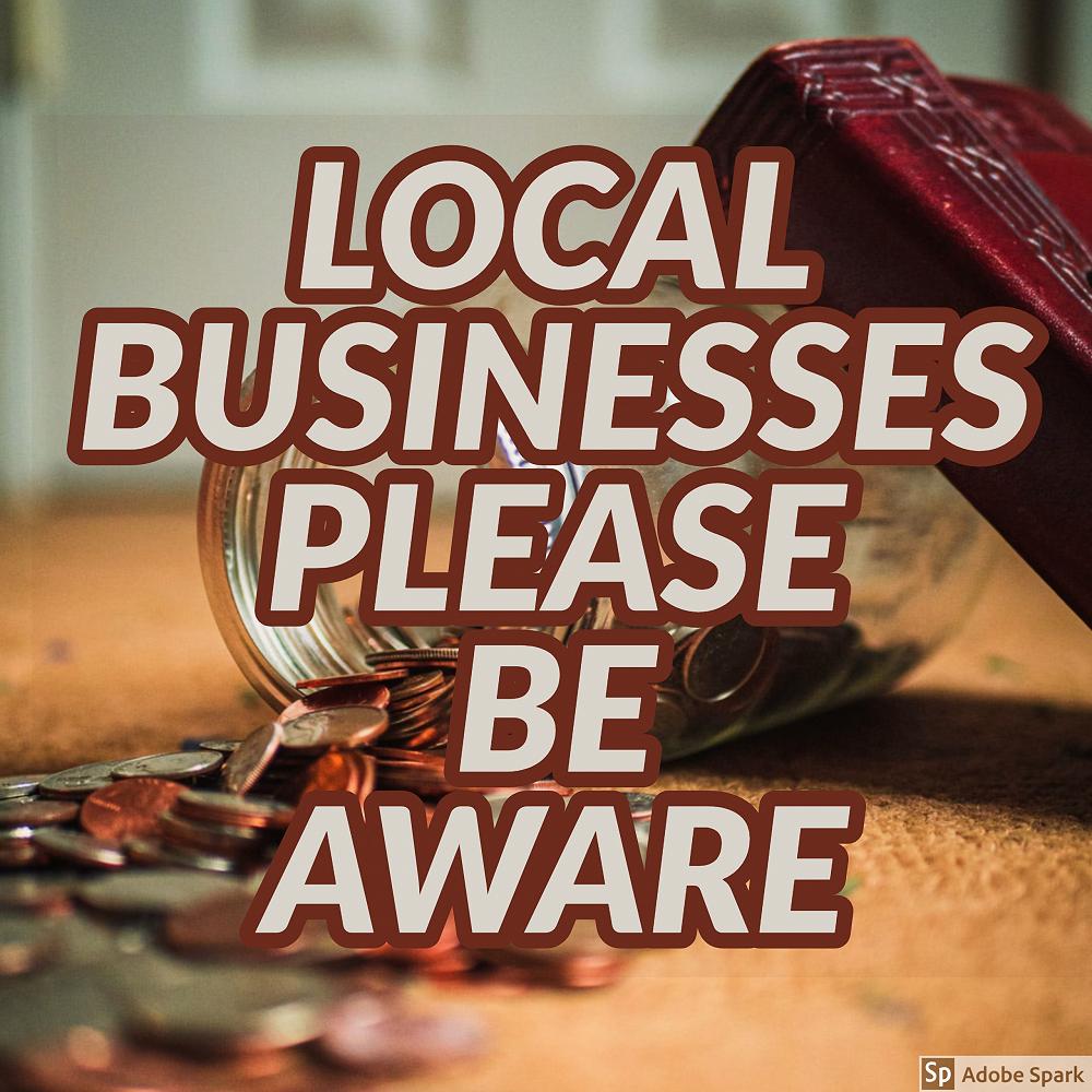 SCHOOL SPONSORSHIPS - LOCAL BUSINESSES PLEASE BE AWARE