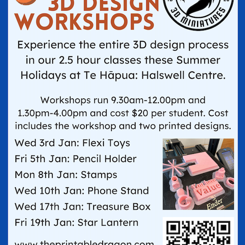 Summer 3D Design Workshops