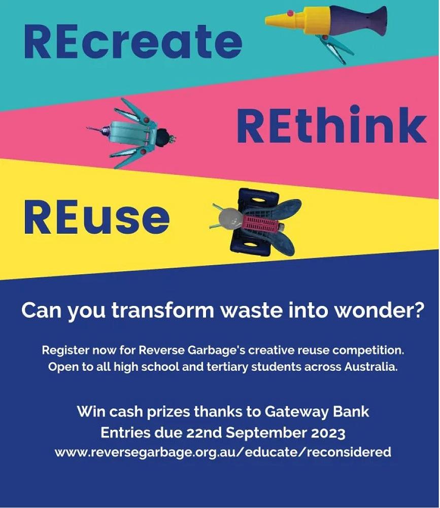 Reverse Garbage’s creative reuse competition is now open!