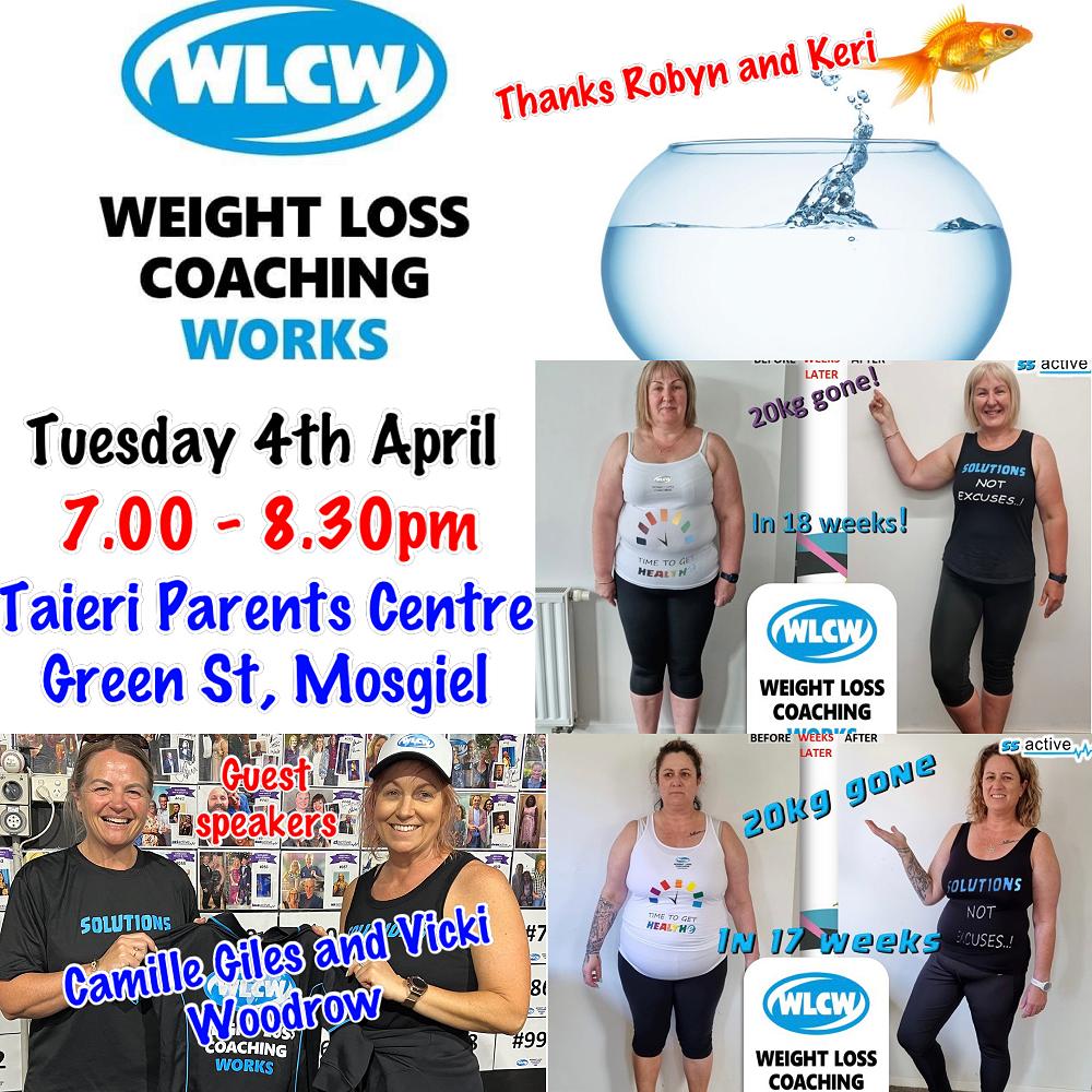 Weight Loss Coaching evening — Term 1 Week 9 Newsletter