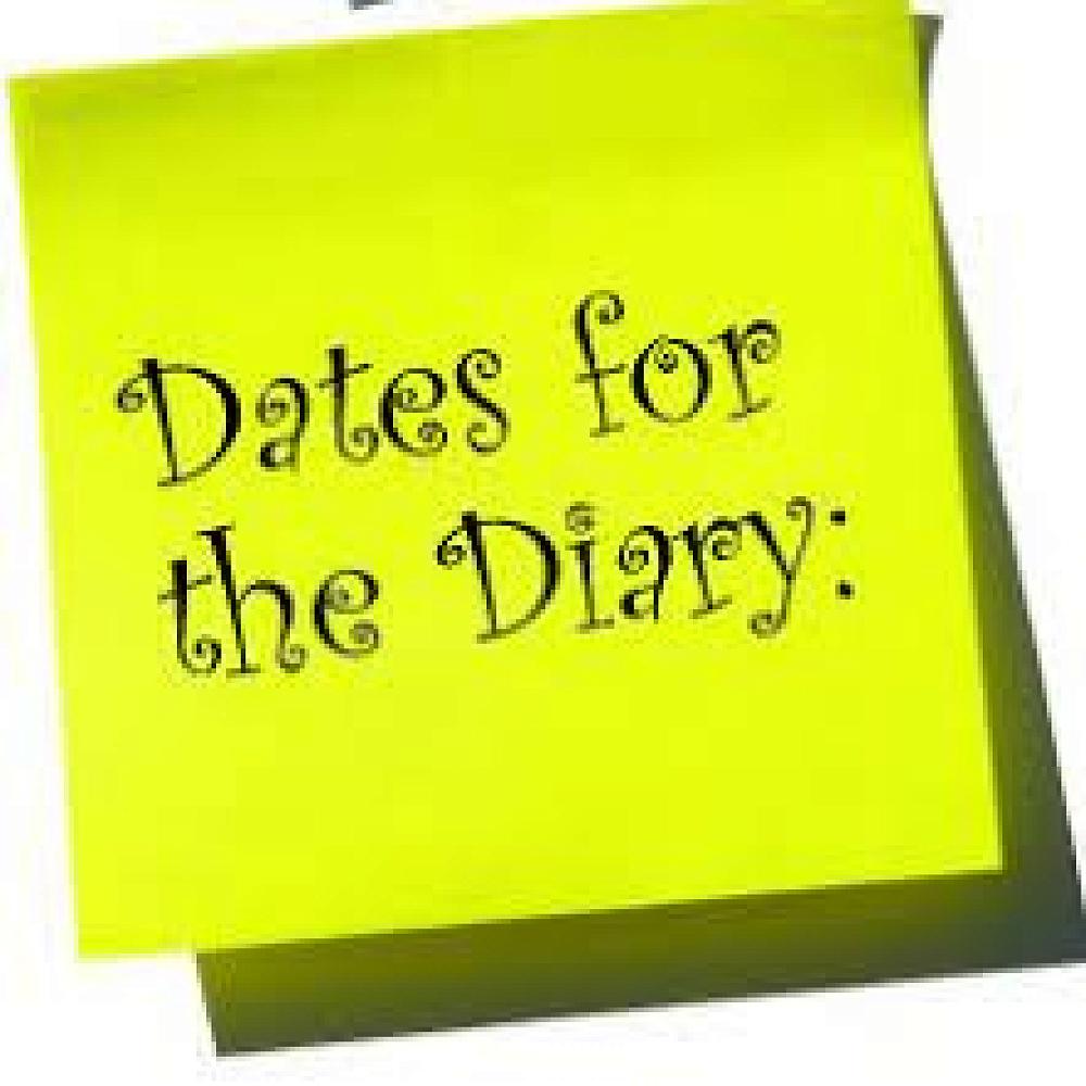 Diary dates and upcoming events
